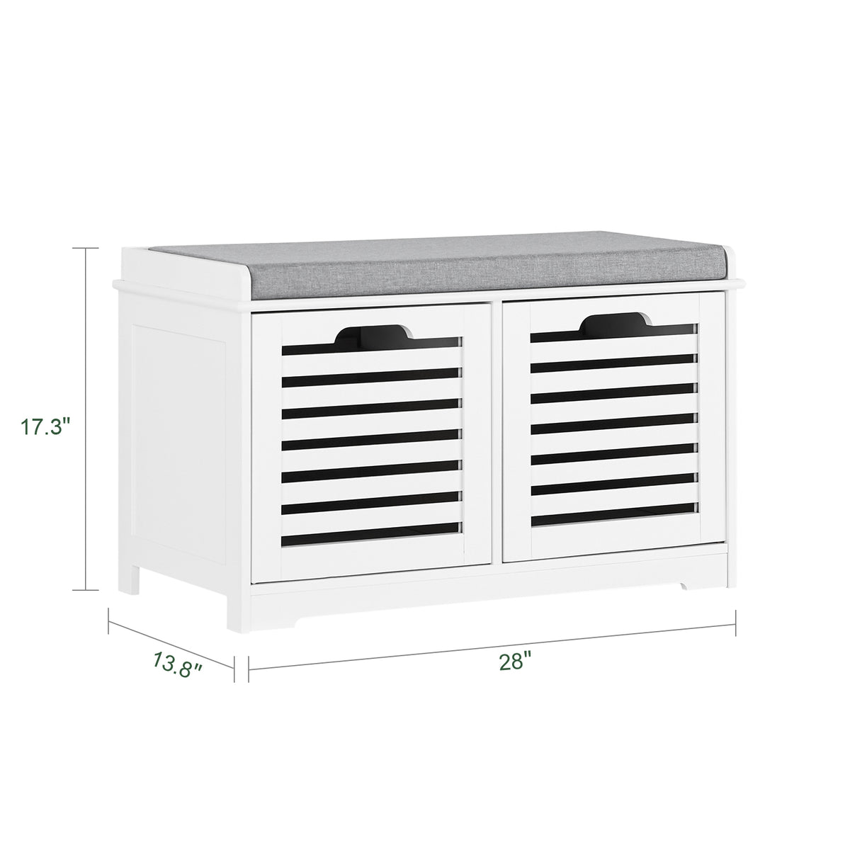 Haotian Storage Bench with 2 Drawers & Removable Seat Cushion, FSR23-K ...